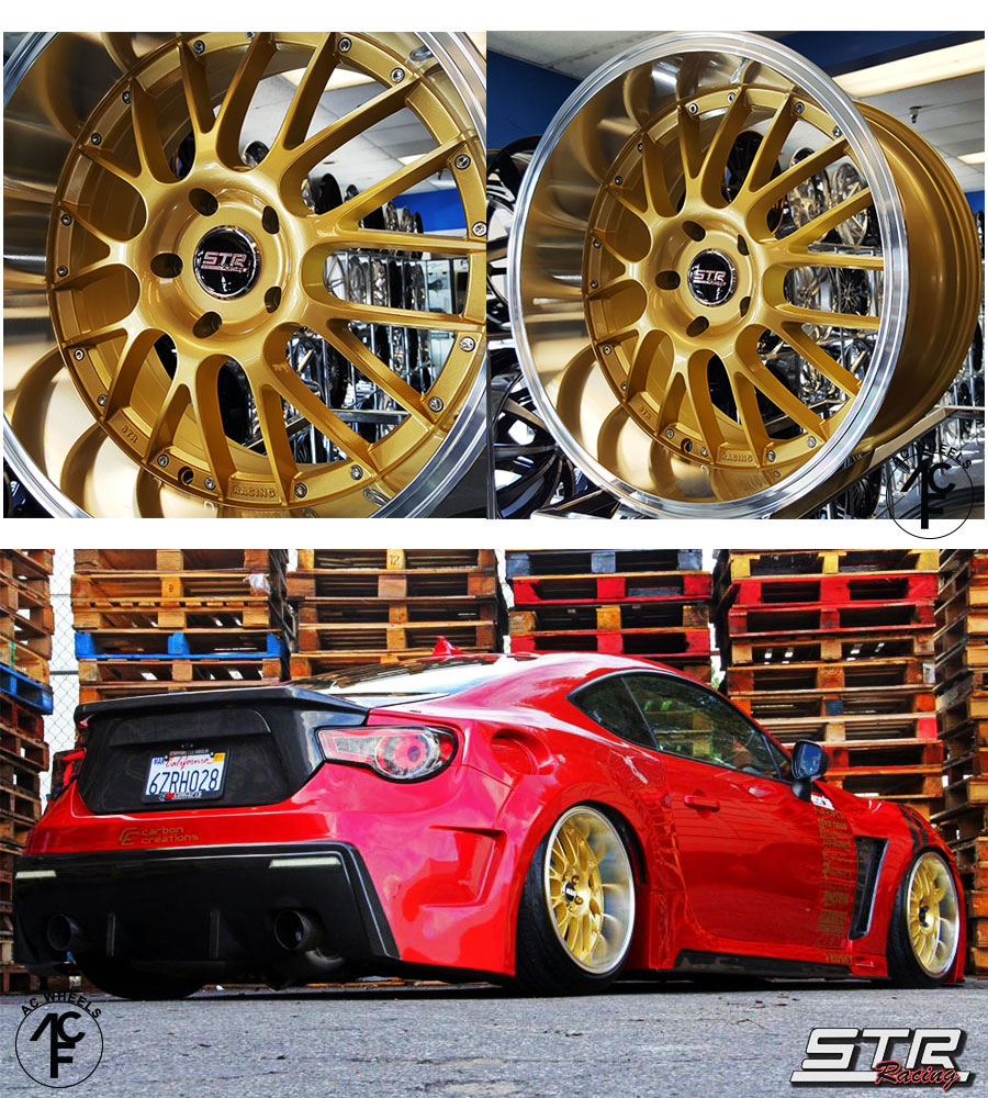 18x8 5 Str 514 Wheels Rims Gold 5x114 3 30 Fit TL Lexus is350 GS250 ...